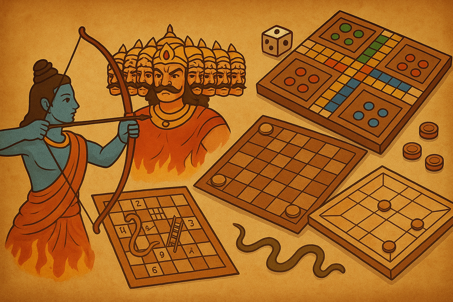Ancient History of Dasara & Traditional Indian Board Games | Roll the Dice