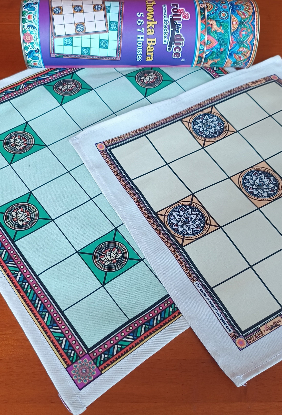 Classic Chowka Bara (5 & 7 Houses) Board Game – Roll the Dice