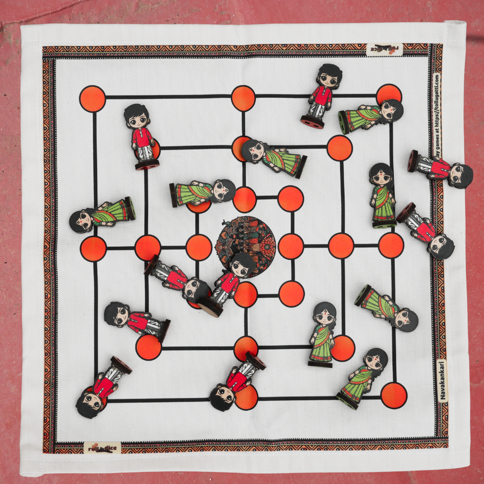 Classic Navakankari Board Game | Nine Men’s Morris | Traditional Strat ...