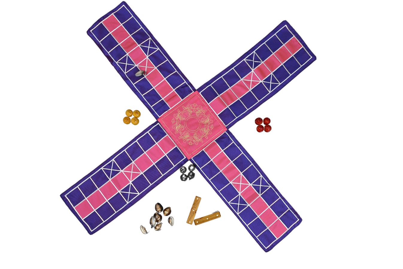 Pagade - Ancient Indian Board Game | Traditional Pachisi Set – Roll the ...