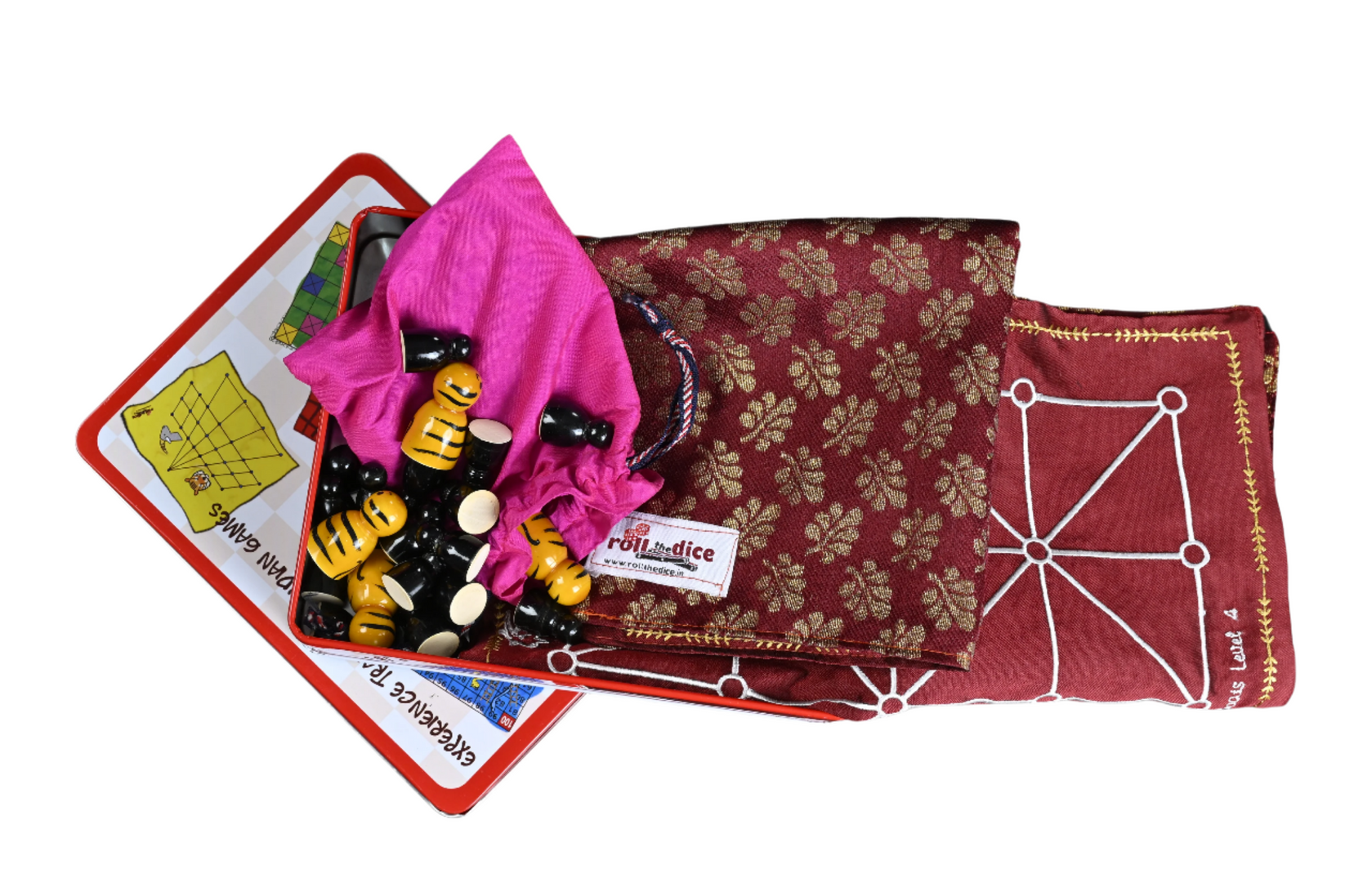 Aadu Huli Game Set – Levels 1 to 4 | Tigers and Goats Strategy Board G ...